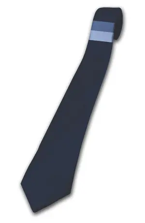 BROOKLYN BRIGADE Bar Stripe Cotton Neck Tie - Navy