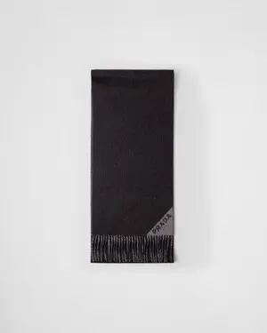 Prada Double Cashmere Scarf - Slate/anthracite