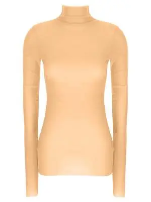 JIL SANDER Silk Turtleneck Top - Pink