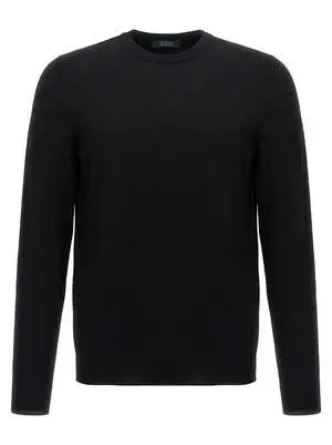 ZANONE Wool Crew Neck Sweater - Black