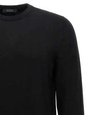 ZANONE Wool Crew Neck Sweater - Black