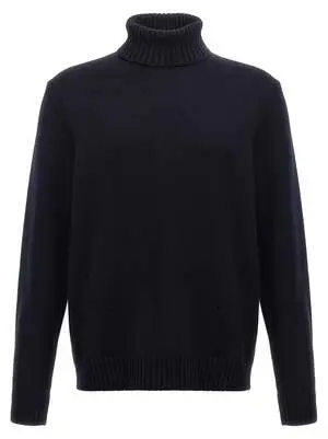 ZANONE High Neck Wool Sweater - Blue
