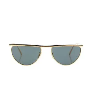 Khaite 1984C Flat-top Sunglasses Gold