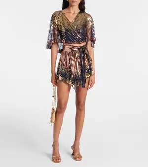 Rabanne Sequined Crop Top