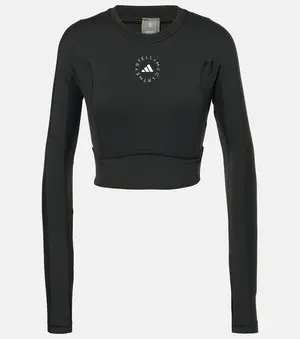 Adidas By Stella McCartney Truestrength Technical Crop Top - Black