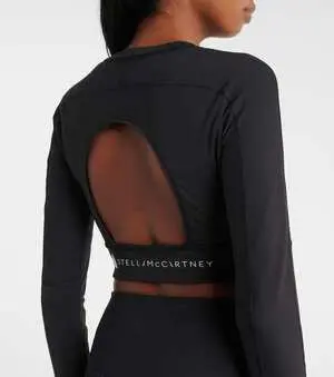 Adidas By Stella McCartney Truestrength Technical Crop Top - Black