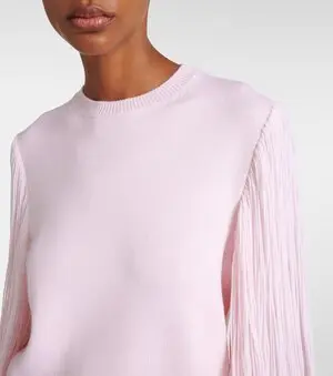 Alaïa Tasseled Wool Sweater - Pink