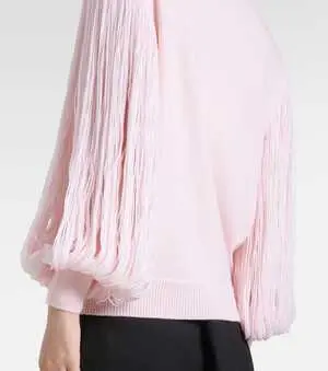 Alaïa Tasseled Wool Sweater - Pink
