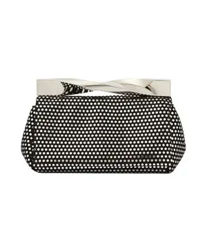 AQUAZZURA Twist Mini Studded Suede Clutch