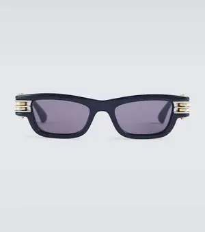 Bottega Veneta Rectangular Sunglasses - Black