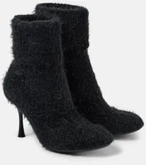 GIANVITO ROSSI 85 Knitted Bootie