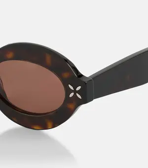 Alaïa Petal Round Sunglasses - Brown