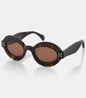 Alaïa Petal Round Sunglasses - Brown
