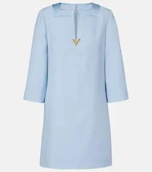 Valentino Garavani Crepe Couture Mini Dress - Blue