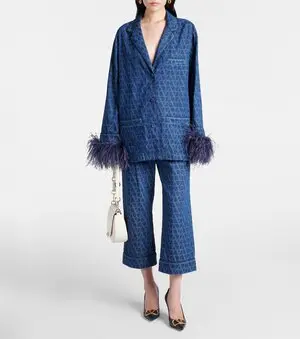 Valentino Garavani Feather-trimmed Shirt