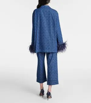 Valentino Garavani Feather-trimmed Shirt