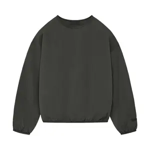 Fear Of God Crinkle Nylon Pullover Crewneck - Black