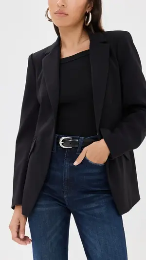 FAVORITE DAUGHTER Cowhide Belt With Polished Hardware - Black Nickel