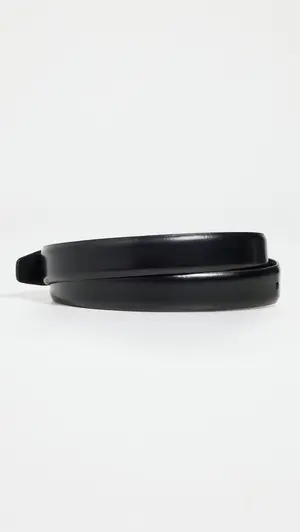 FAVORITE DAUGHTER Cowhide Belt With Polished Hardware - Black Nickel