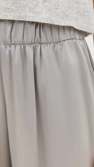 Sablyn Brynn Wide Leg Silk Pants - Foggy