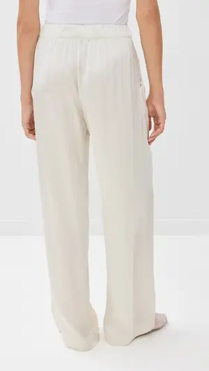 Sablyn Brynn Wide Leg Silk Pants - Gardenia