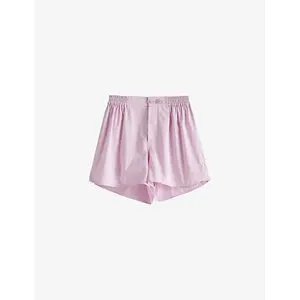 HAY Outline Contrast-trim Cotton Pyjama Shorts - Soft Pink