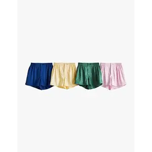 HAY Outline Contrast-trim Cotton Pyjama Shorts - Soft Pink