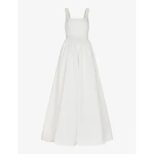 Whistles Lettie Square-neck Maxi Dress - Cream