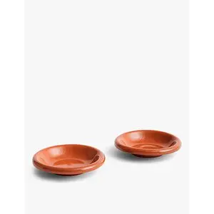 HAY Barro Round Terracotta Bowls Set Of Two Natural