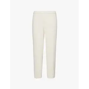 Theory Treeca Cropped Slim-leg Trousers - Rice