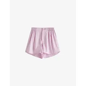 HAY Outline Contrast-trim Cotton Pyjama Shorts - Soft Pink