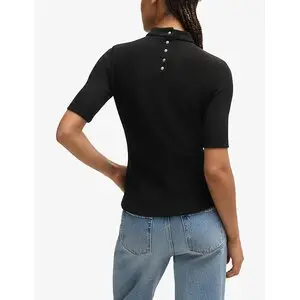 Hugo High-neck Stretch-jersey Top