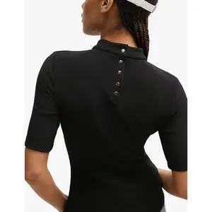 Hugo High-neck Stretch-jersey Top