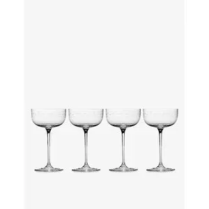 SERAX X Marni Midnight Flowers Champagne Coupe Glasses Set Of Four - Transparent