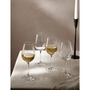 THE WHITE COMPANY Sky Optic Glass Wine Glasses Pack Of Four - Clear