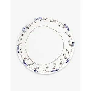 SERAX X Marni Midnight Flowers Flower-motif Bone-china Plate 20cm Set Of Two - One-color