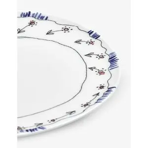 SERAX X Marni Midnight Flowers Flower-motif Bone-china Plate 20cm Set Of Two - One-color