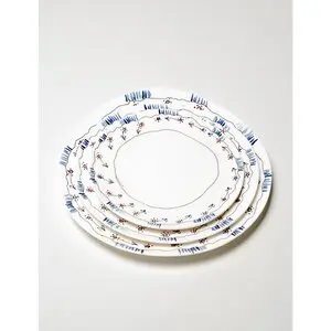 SERAX X Marni Midnight Flowers Flower-motif Bone-china Plate 20cm Set Of Two - One-color