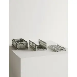HAY Stackable Small Crate - Grey