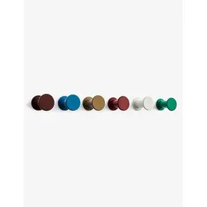 HAY Bolt Round Powder Coated-steel Wall Hooks Pack Of Two - Red