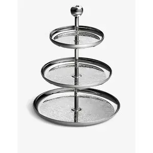 Christofle Jardin D'eden Three-tiered Silver-plated Dessert Stand 23.2cm - One-color