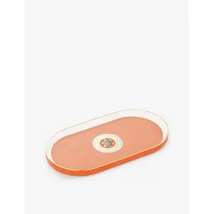 CARTIER Characters Graphic-print Medium Porcelain Tray 31.2cm - Orange