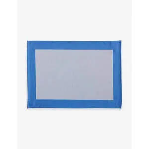 HAY Ram Colour-block Cotton Placemat 40cm X 40cm - Blue