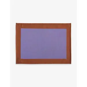 HAY Ram Colour-block Cotton Placemat 40cm X 40cm Purple