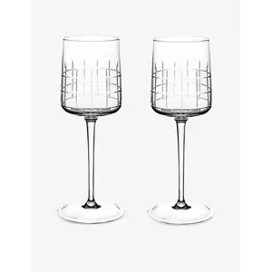 Christofle Graphik Crystal-glass Red Wine Glasses Set Of Two - One-color