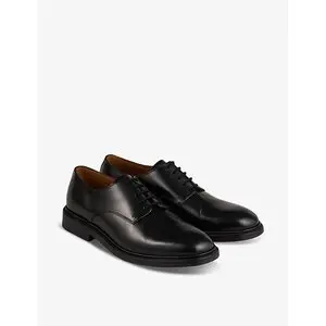 Sandro Lace-up Leather Derby Shoes - Noir / Gris