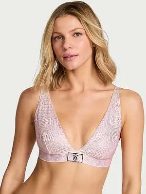 Victoria's Secret The T-shirt Shine Cotton Wireless Plunge Bralette - Pink