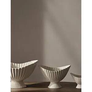FERM LIVING Fountain Curved Stoneware Bowl