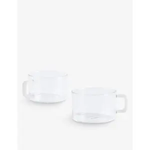HAY Brew Contrast-handle Glass Cup - Jade White