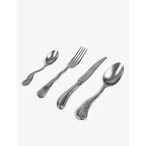 SELETTI Acid Curved Stainless-steel Cutlery Set Of Four - One-color